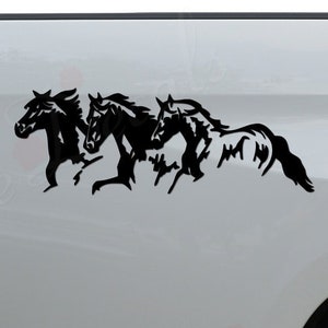 Running Horses Mustang Horse Farm Ranch #01 Die Cut Vinyl Decal Sticker ...
