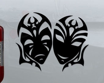 Comedy Tragedy Drama Theater Masks Vinyl Decal Sticker - Etsy