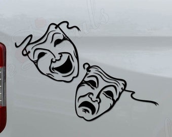 Drama MASK Theater Comedy Tragedy Decal Sticker Car Truck Motorcycle ...