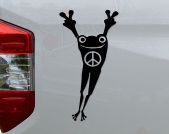 Peace Frog Decal - Etsy
