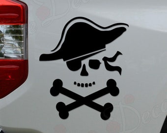 Vinyl Skull Decal 60 pirate - Etsy