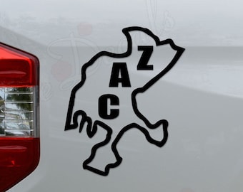 ZAC Zacatecas Mexico State Outline Decal Sticker for Car - Etsy