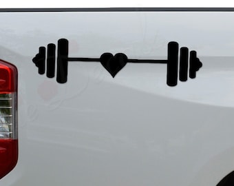 Weightlifting Car Decal - Etsy