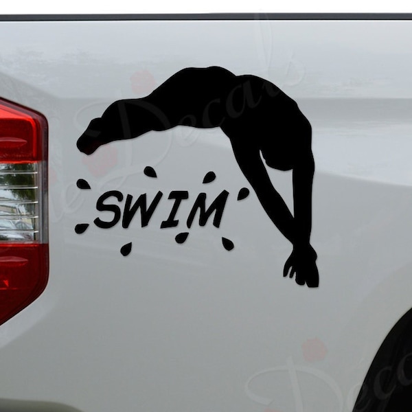 Swimmer Decal - Etsy