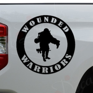 Wounded Soldier Military Hero Die Cut Vinyl Decal Sticker for Car Truck ...