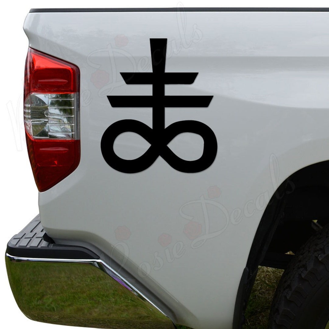 Leviathan Double Cross Satan Bible Die Cut Vinyl Decal Sticker for Car ...