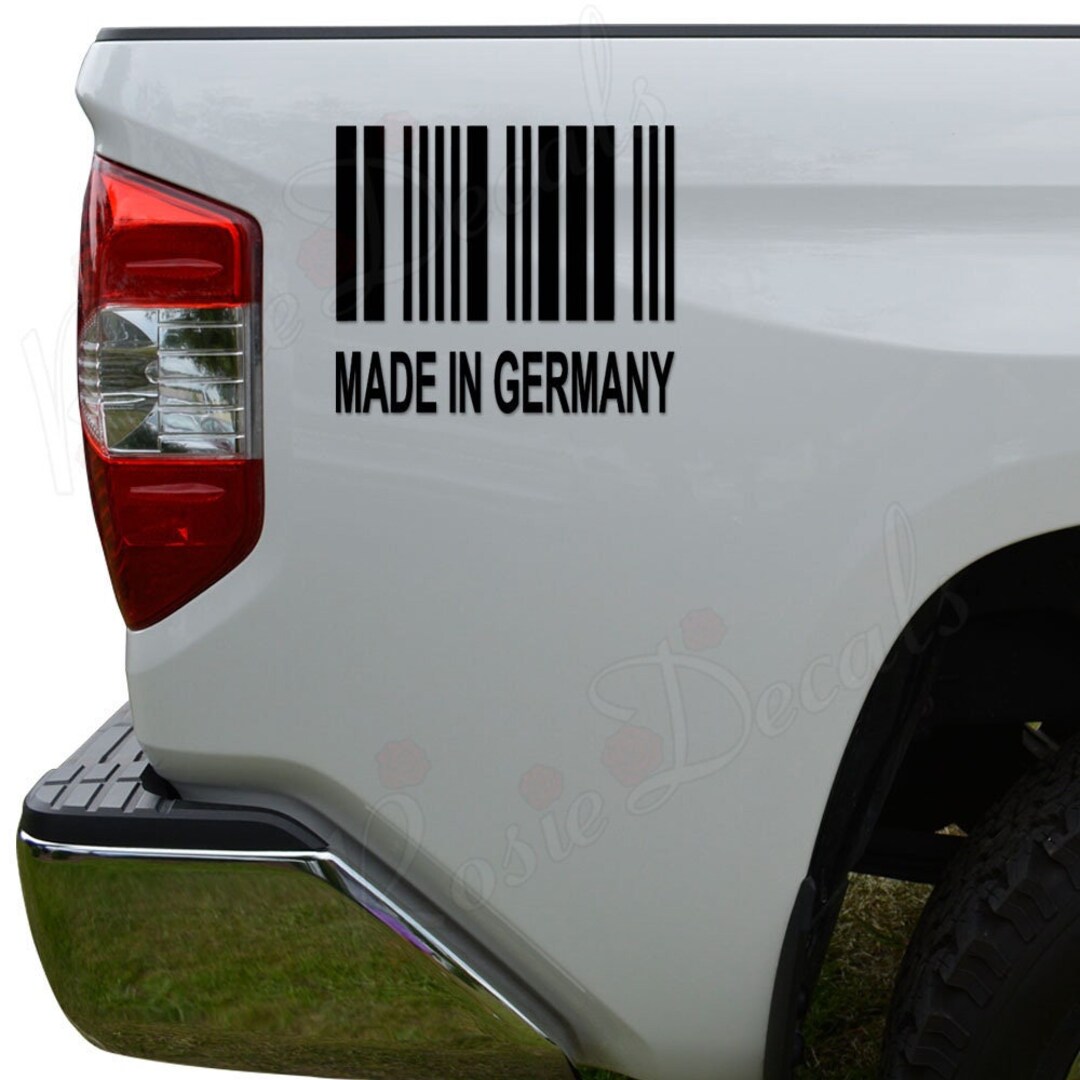 Made in Germany Barcode Euro Racing Motorsports Die Cut Vinyl Decal ...