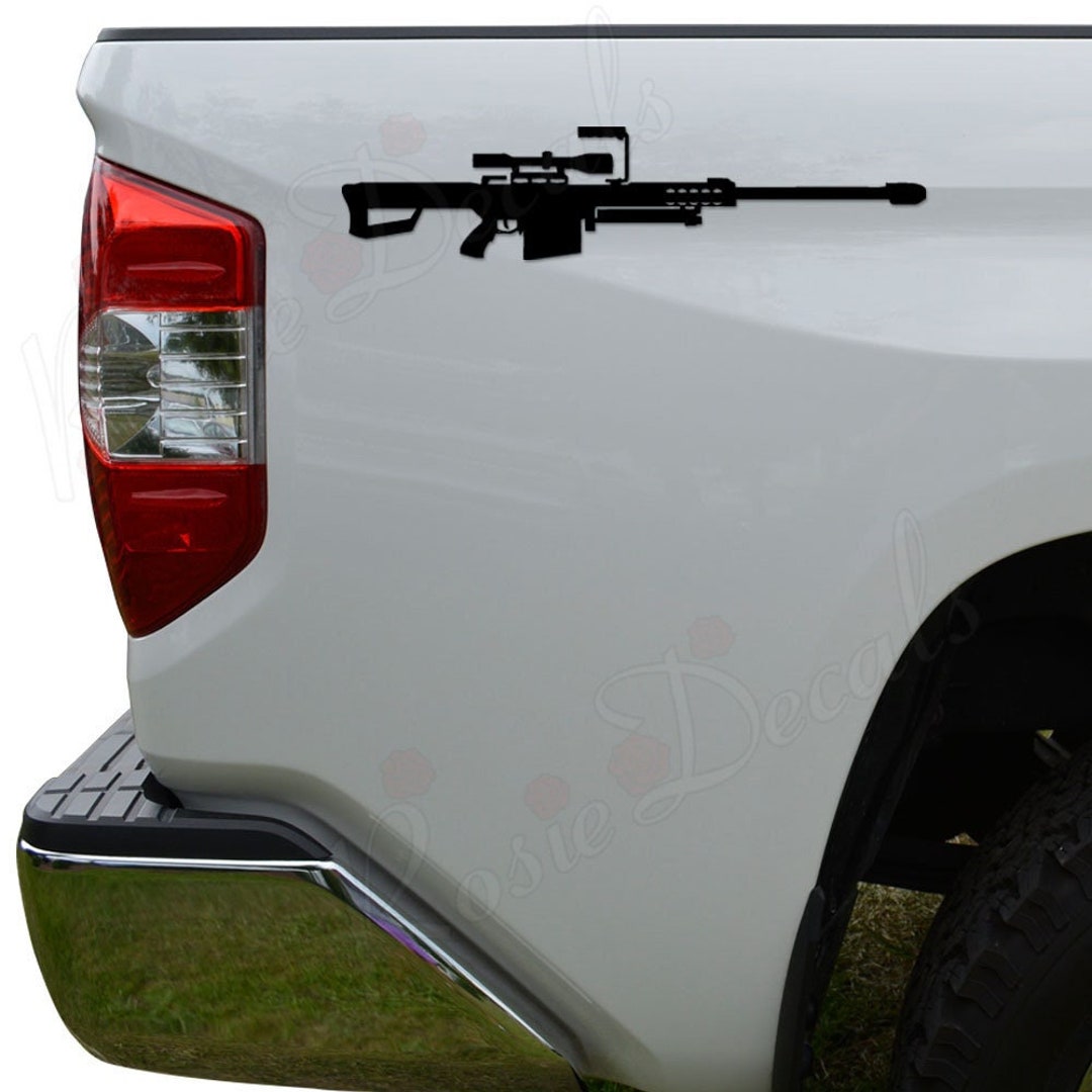 50 Caliber M82A1 Sniper Rifle Gun Die Cut Vinyl Decal Sticker for Car ...