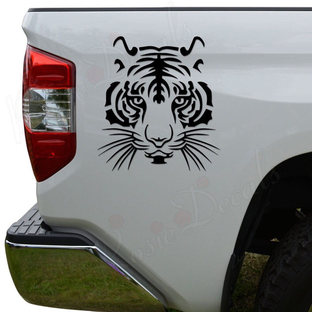 Tiger Face Cat Jungle Die Cut Vinyl Decal Sticker for Car Truck ...