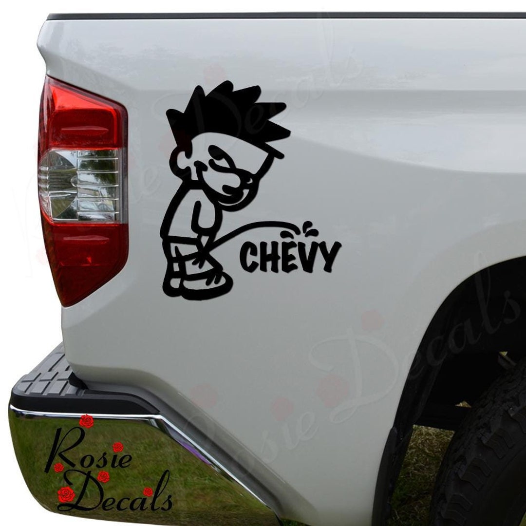 Punk Kid Piss Pee on Chevy Die Cut Vinyl Decal Sticker for Car Truck ...