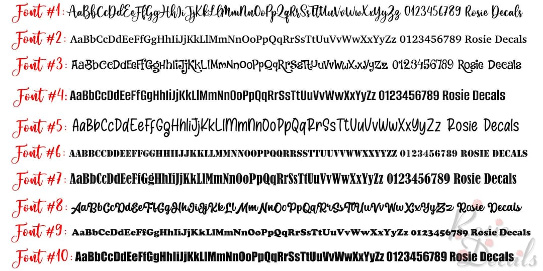 Add Custom Text to Any Graphic Decal Sticker on Our Store- 20 Font ...