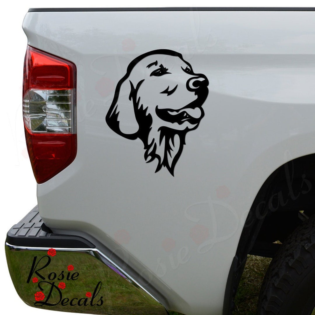 Golden Retriever Hunting Dog Head Face Pet Die Cut Vinyl Decal Sticker ...