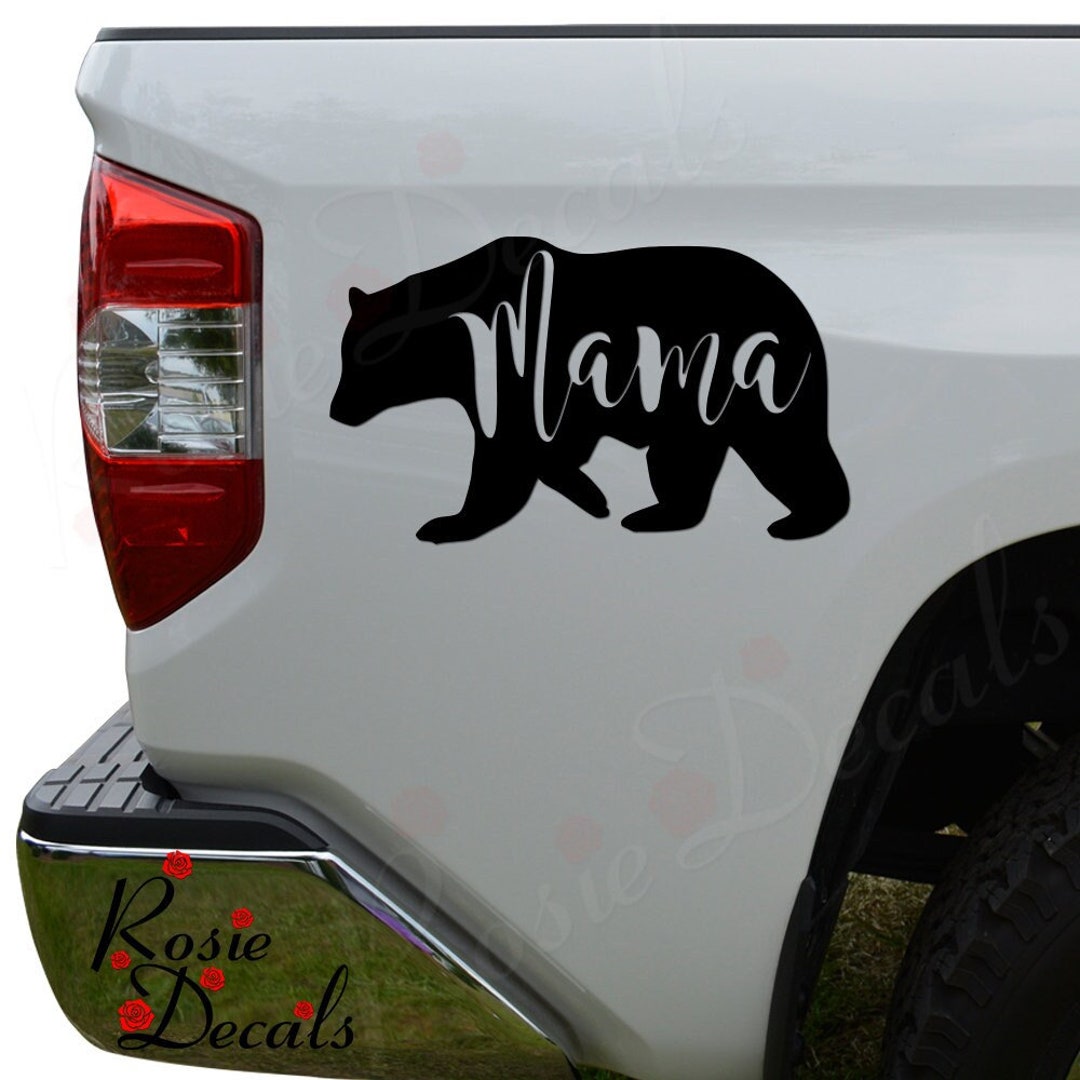 Mama Bear Cub Animal Wildlife Die Cut Vinyl Decal Sticker for Car Truck ...