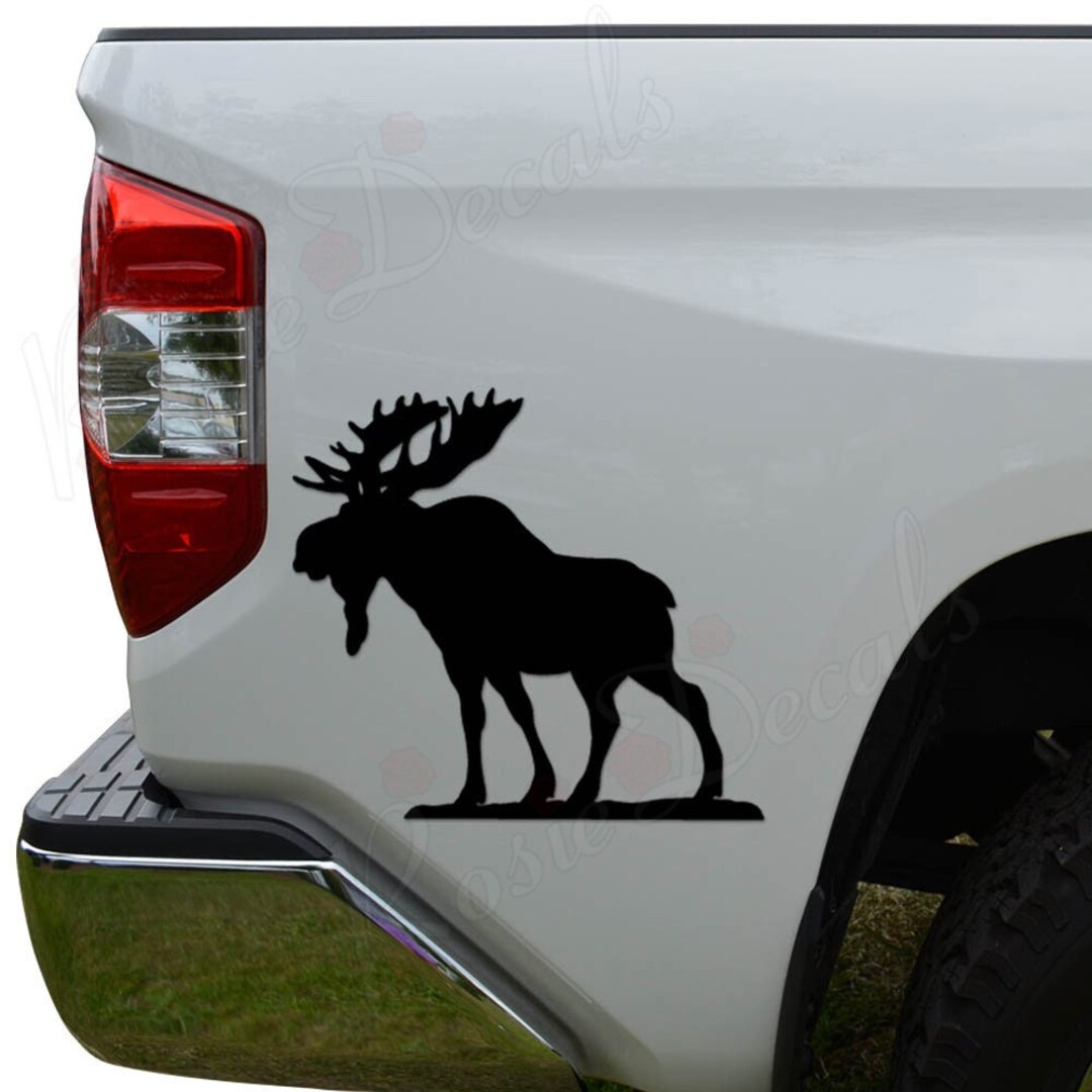 Moose Animal Antlers Die Cut Vinyl Decal Sticker for Car Truck ...