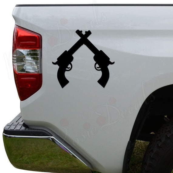 Crossed Pistols Guns Cowboy Western Die Cut Vinyl Decal - Etsy