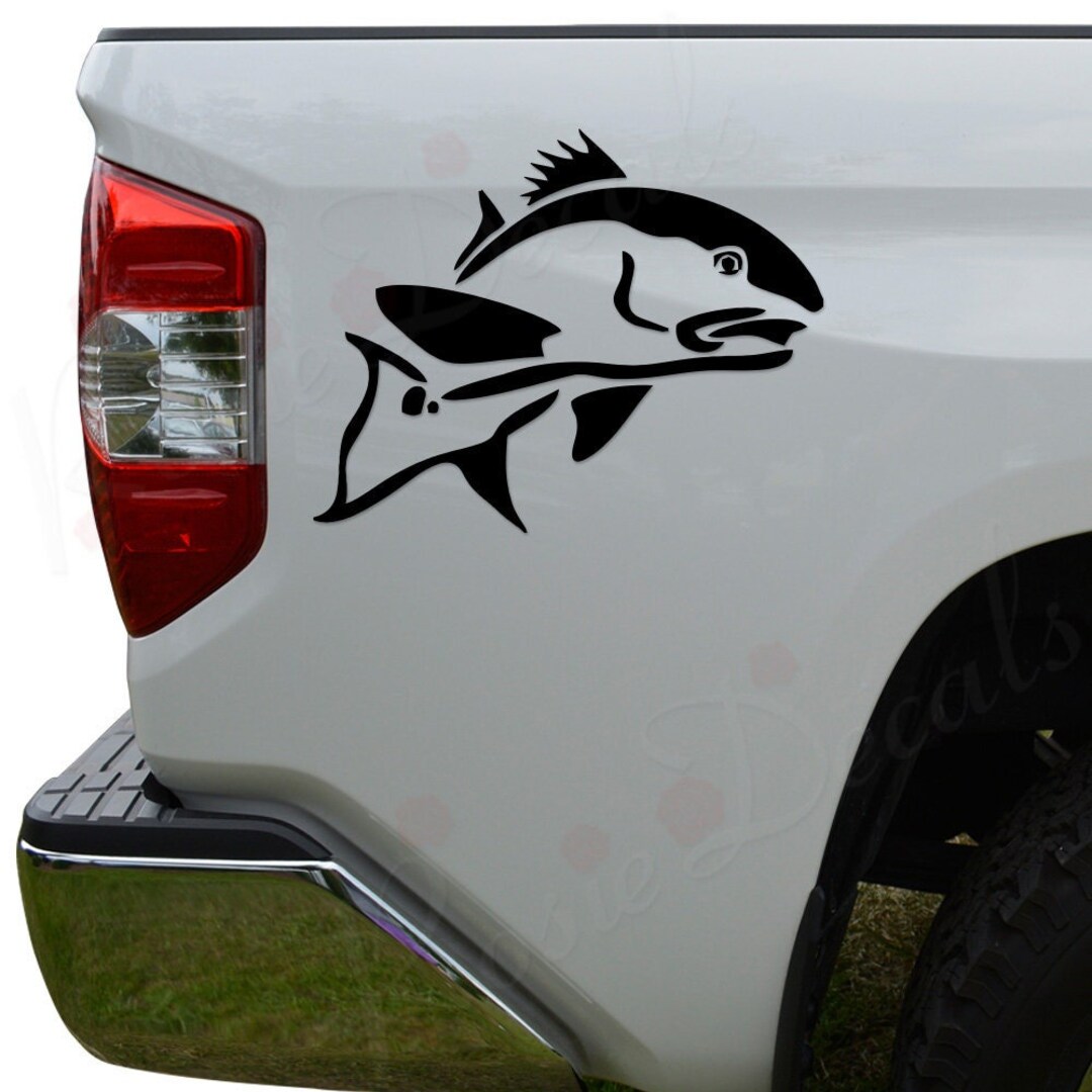 Red Drum Fish Fishing Die Cut Vinyl Decal Sticker for Car Truck ...