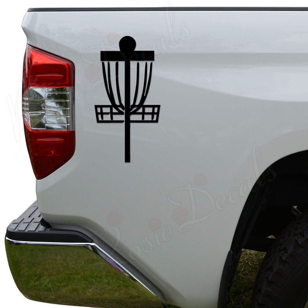 Frisbee Disc Golf Game Sports Die Cut Vinyl Decal Sticker for Car Truck ...