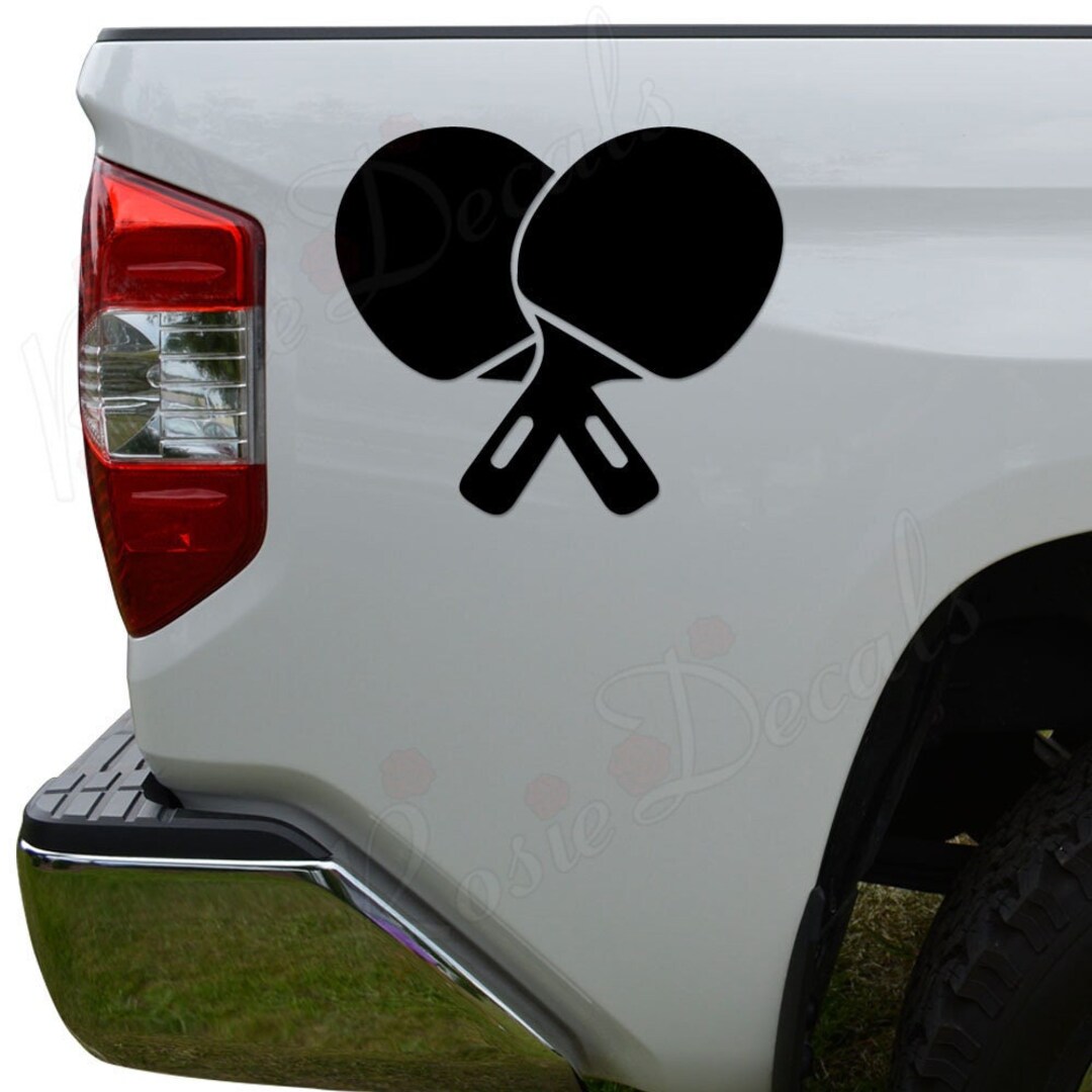 Ping Pong Paddles Table Tennis Die Cut Vinyl Decal Sticker for Car ...
