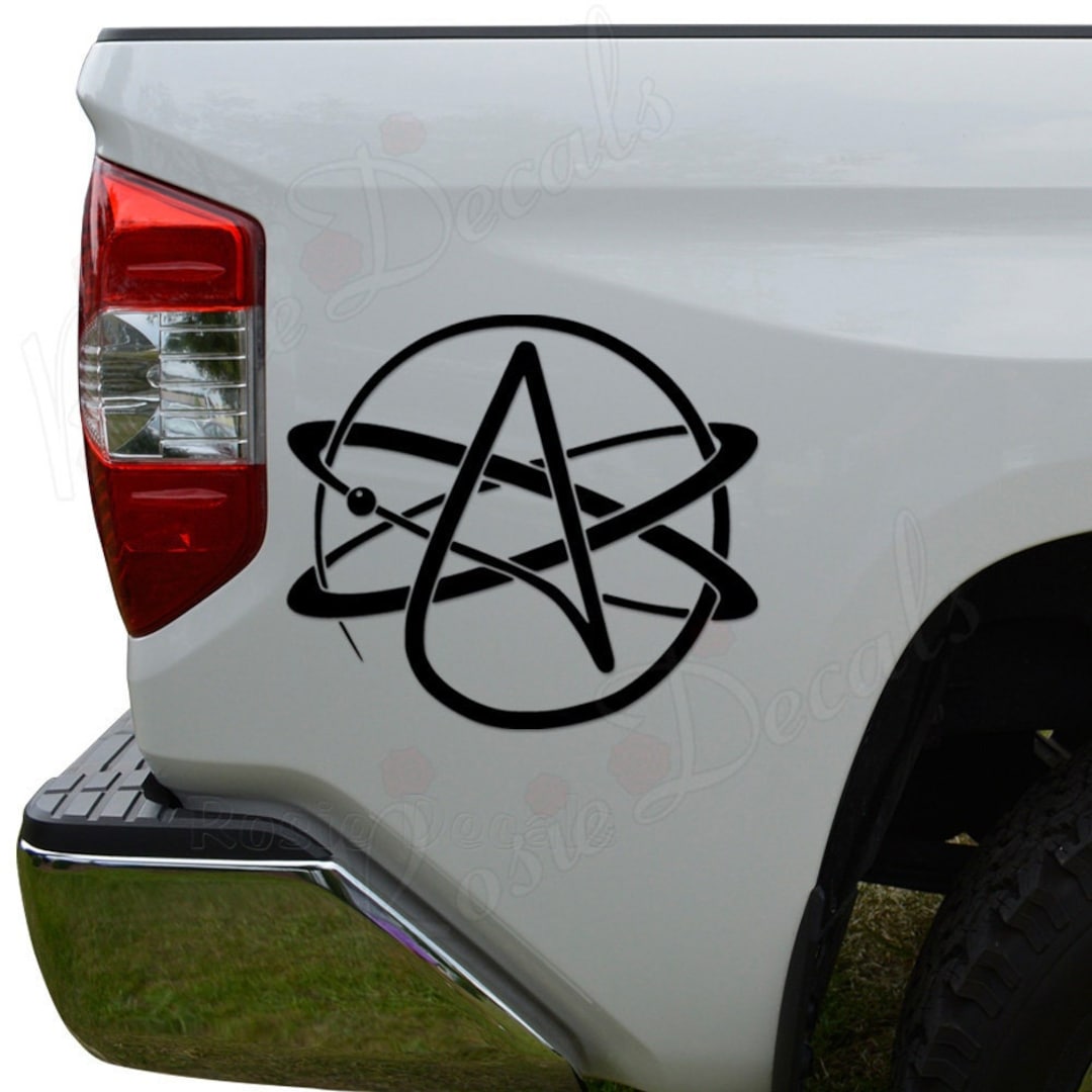 Atheist Atheism Symbol Agnostic Non Believer Die Cut Vinyl Decal ...