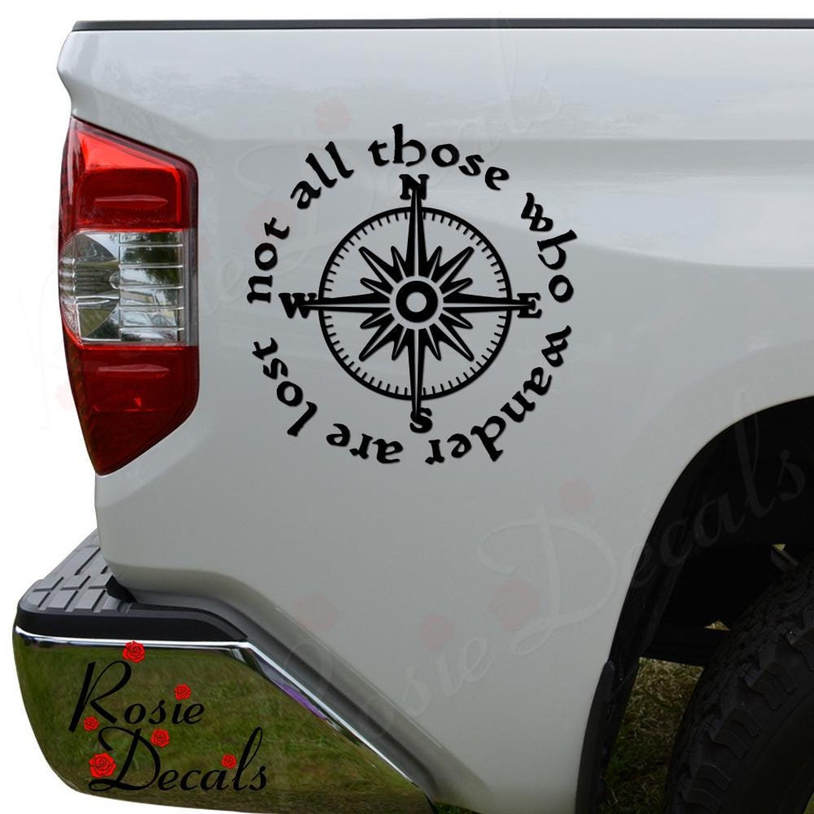 Not All Those Who Wander Are Lost Compass Navigator #02 Die Cut Vinyl ...