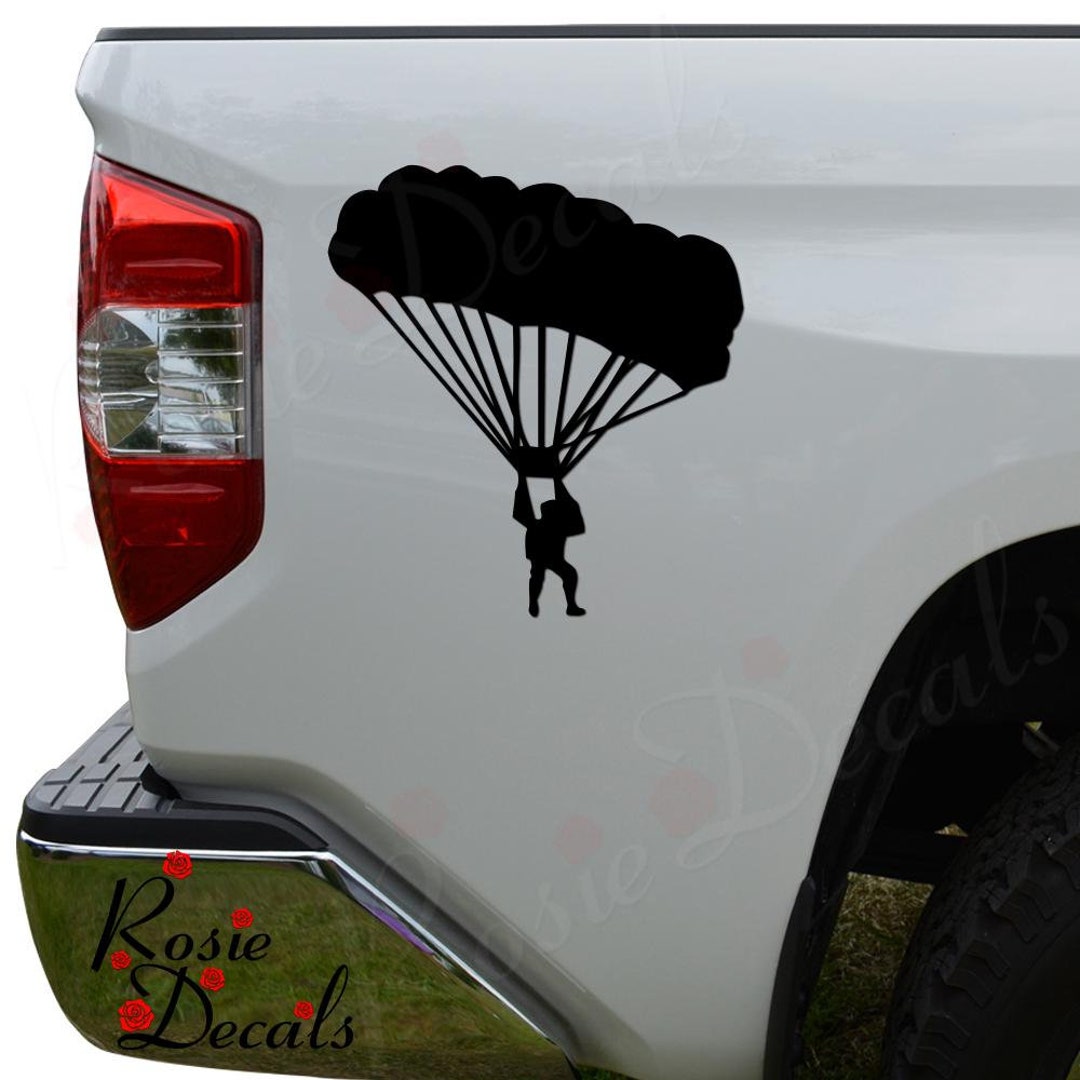 Parachuting Parachute Skydiving Skydiver Die Cut Vinyl Decal Sticker ...