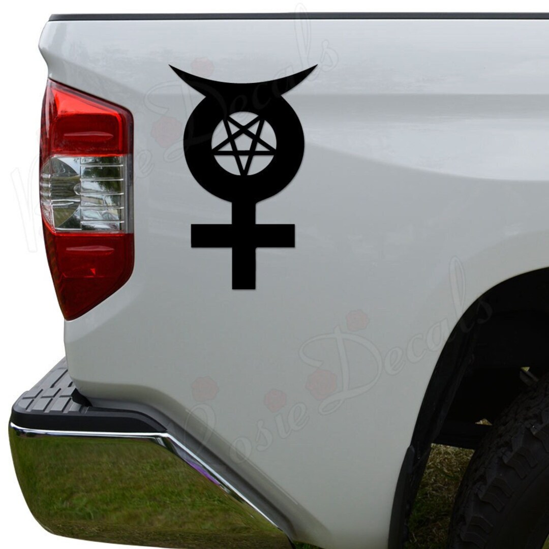 Satan Logo Satanic Devil Die Cut Vinyl Decal Sticker for Car Truck ...