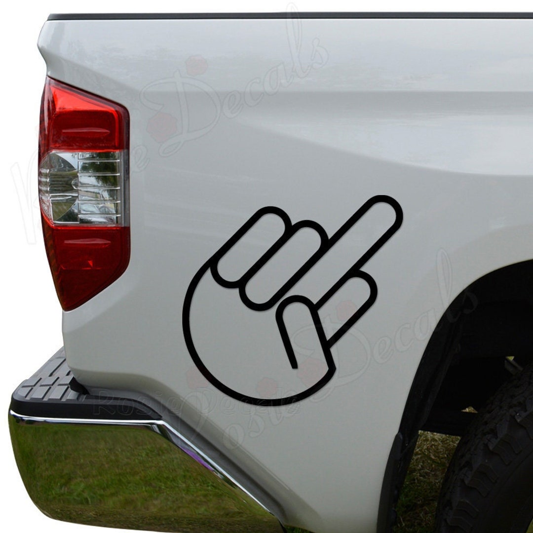 Shocker Middle Finger JDM Japanese Motorsports Die Cut Vinyl Decal ...