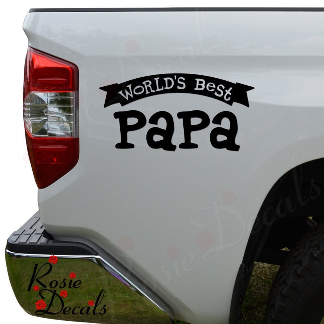 World's Best Papa Father Dad Daddy Parent Die Cut Vinyl Decal Sticker ...