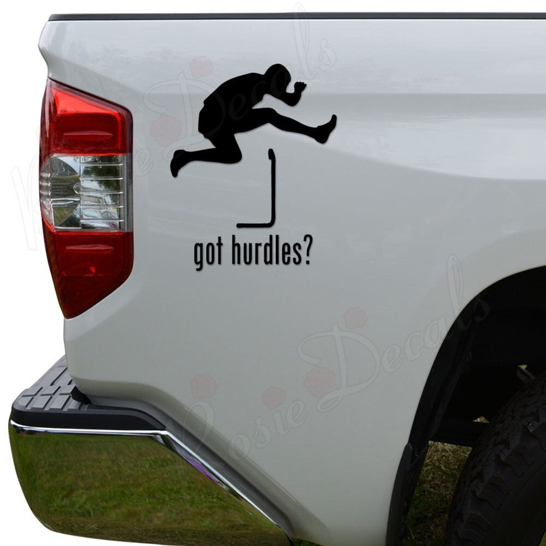 Got Hurdles Hurdling Race Track Field Athlete Die Cut Vinyl Decal ...