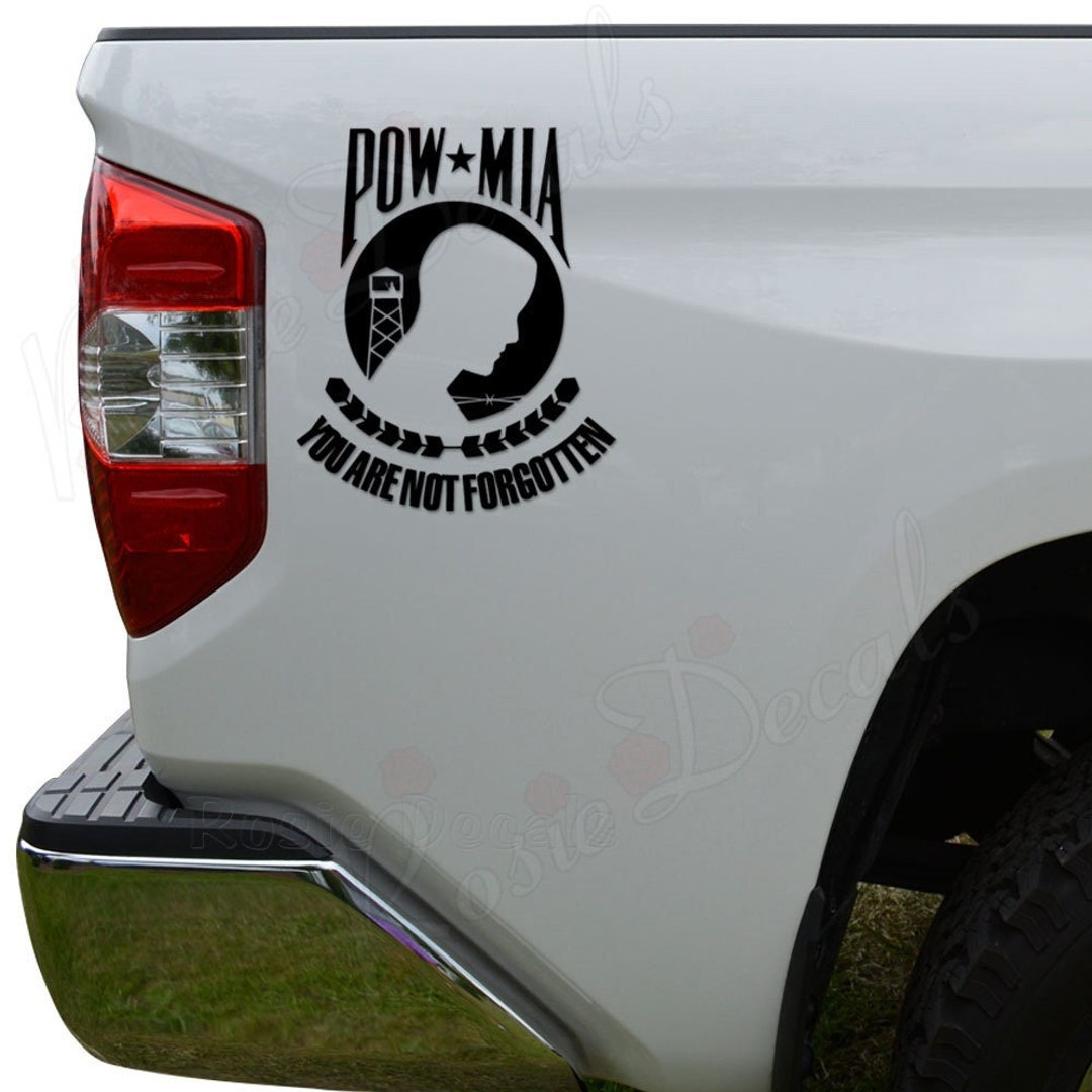 POW MIA Never Forgotten Military Soldier War Die Cut Vinyl Decal ...