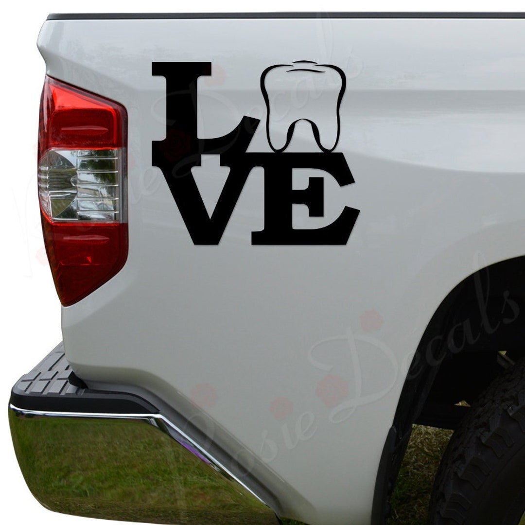 Dentist Love Tooth Dentistry Dental Care Die Cut Vinyl Decal Sticker ...