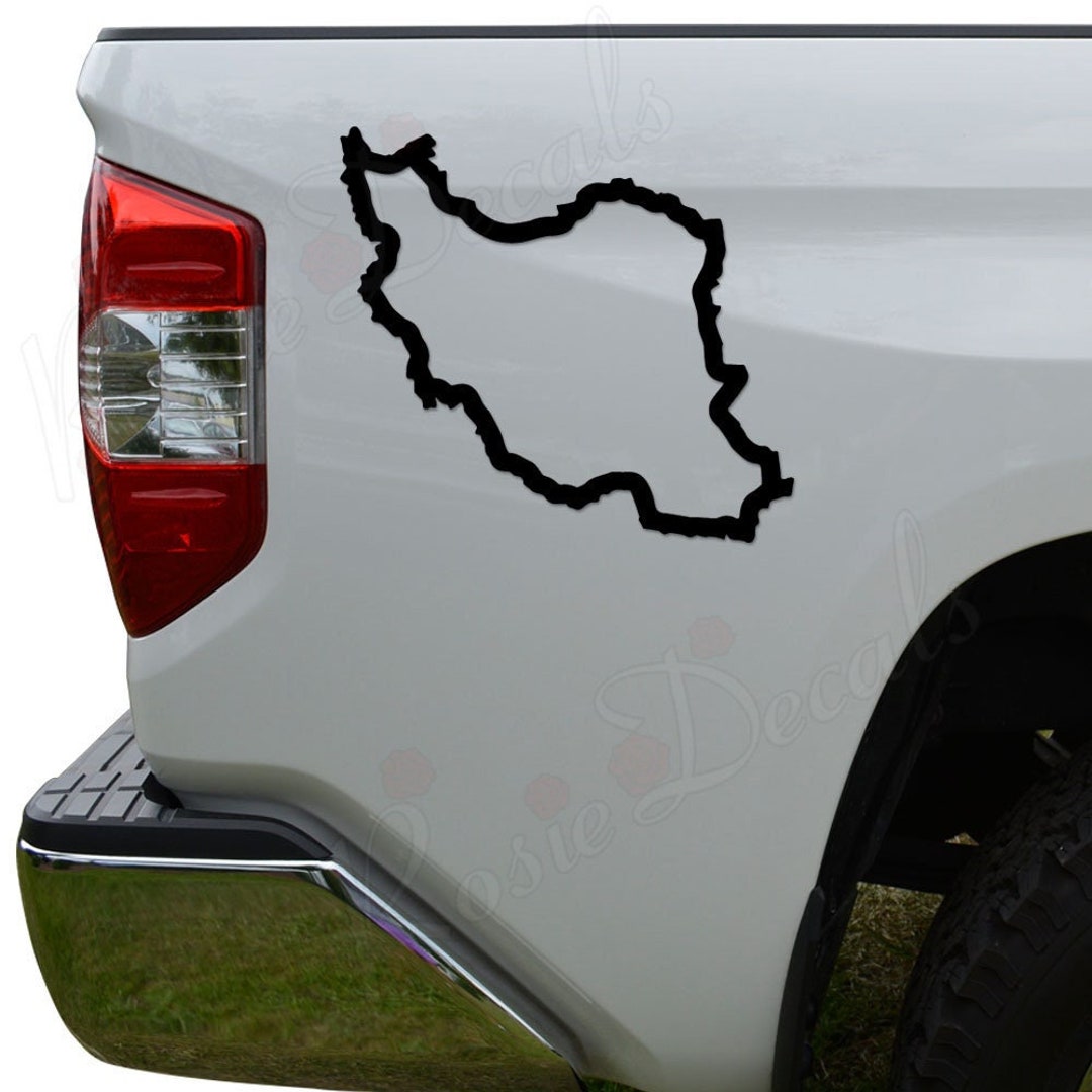Iran Country Map Outline Die Cut Vinyl Decal Sticker for Car Truck ...