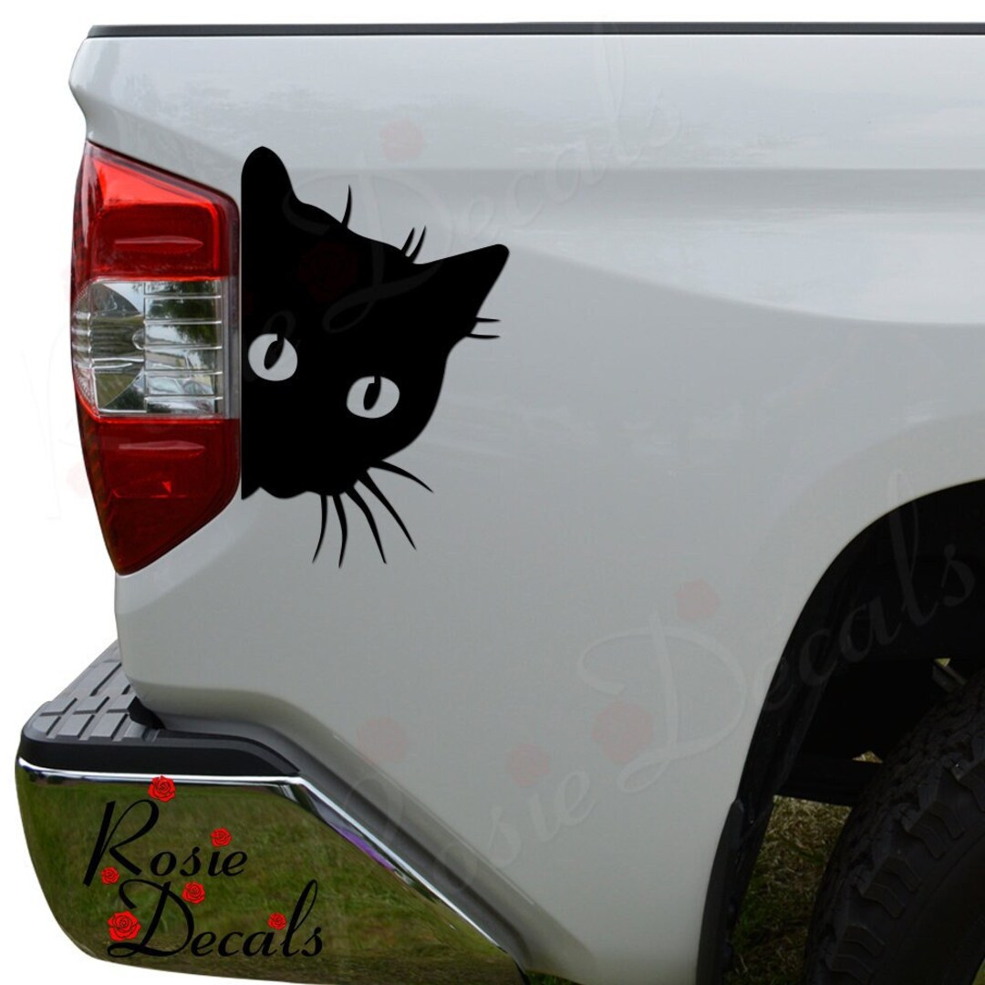 Cat Peeking Kitty Kitten Pet Love Die Cut Vinyl Decal Sticker for Car ...