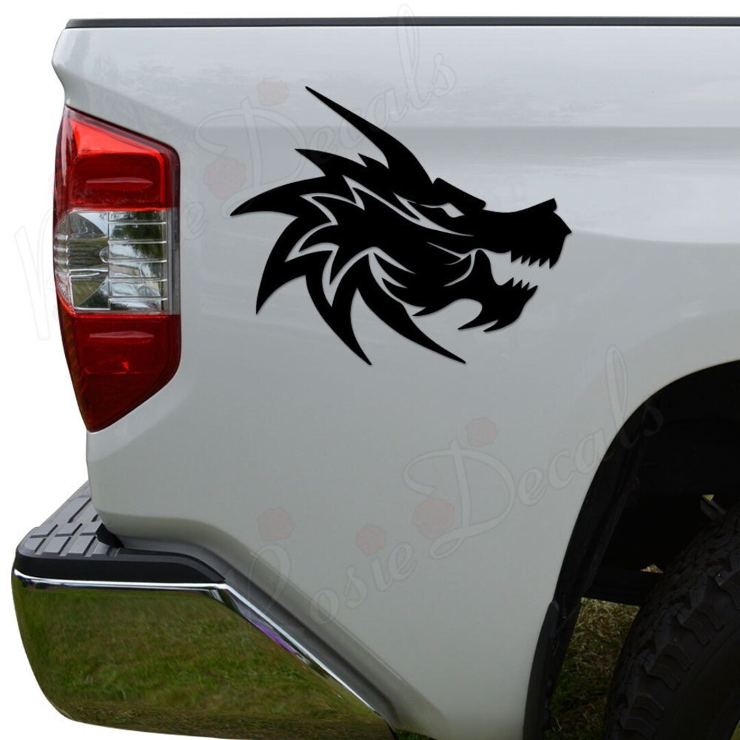 Dragon Head Die Cut Vinyl Decal Sticker for Car Truck Motorcycle Window ...