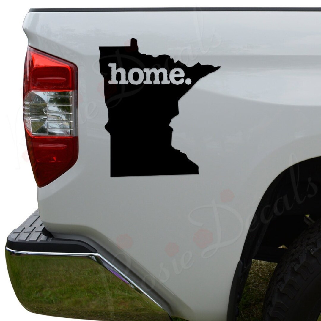 Minnesota State Home Map Outline Die Cut Vinyl Decal Sticker for Car ...