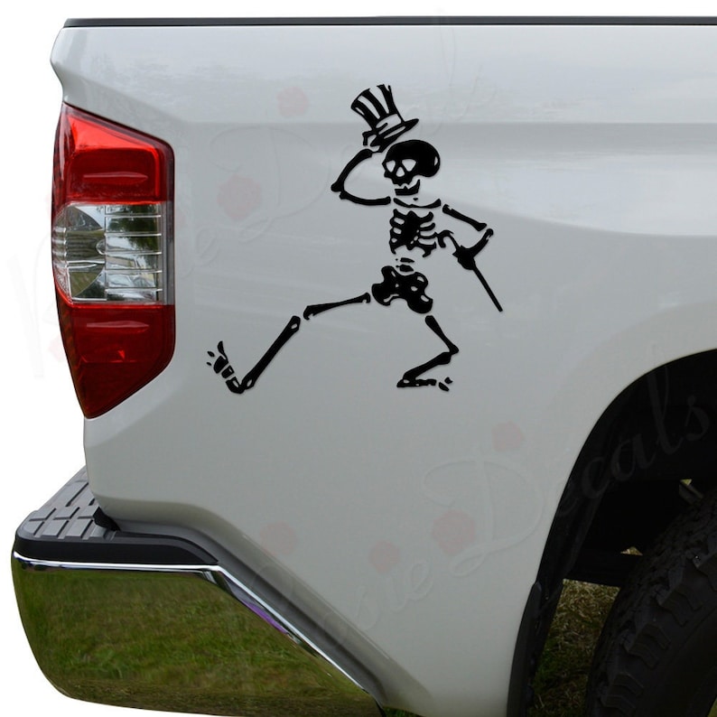 Dancing Skeleton Bones Top Hat Genteleman Die Cut Vinyl Decal - Etsy