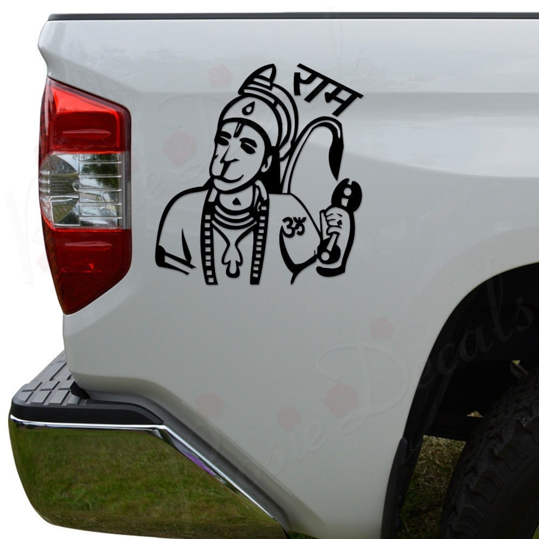 Om Aum Pawan Putra Hanuman Hindu God Die Cut Vinyl Decal Sticker for ...