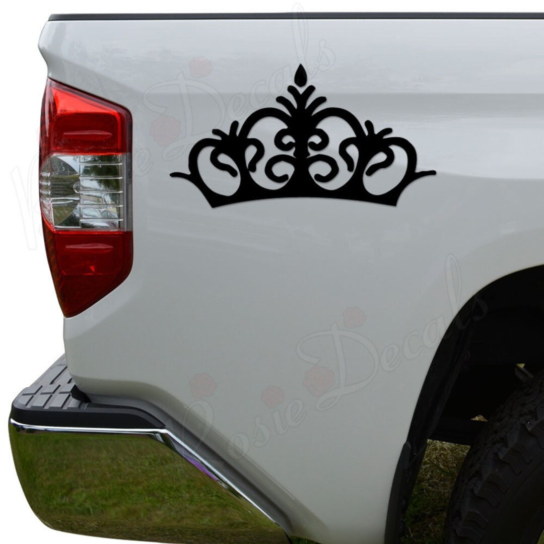 Princess Crown Tiarra Castle Die Cut Vinyl Decal Sticker for Car Truck ...
