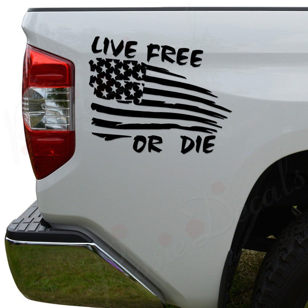 Live Free or Die Freedom USA American Flag Die Cut Vinyl Decal Sticker ...