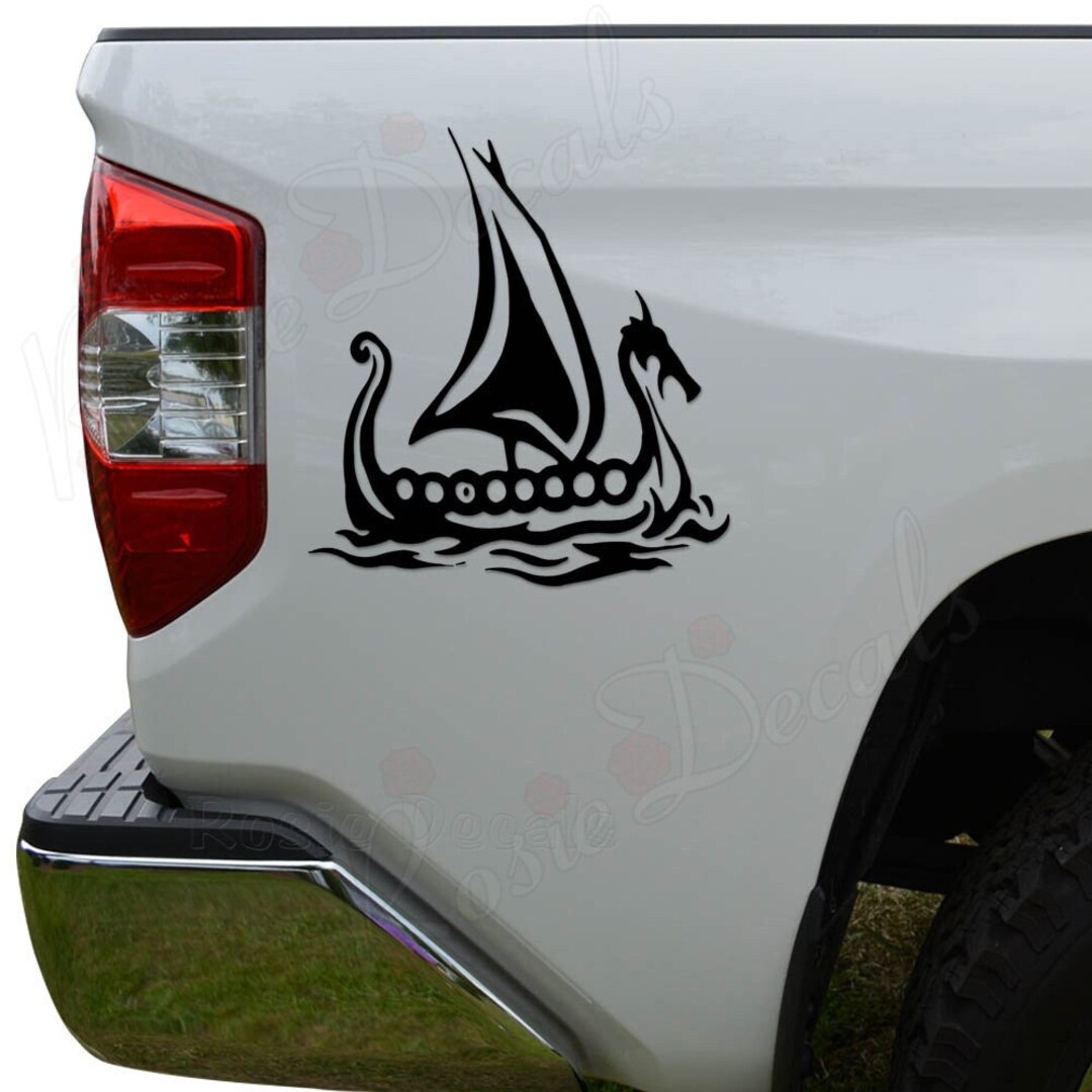 Viking Ship Norse Warrior Die Cut Vinyl Decal Sticker for Car Truck ...