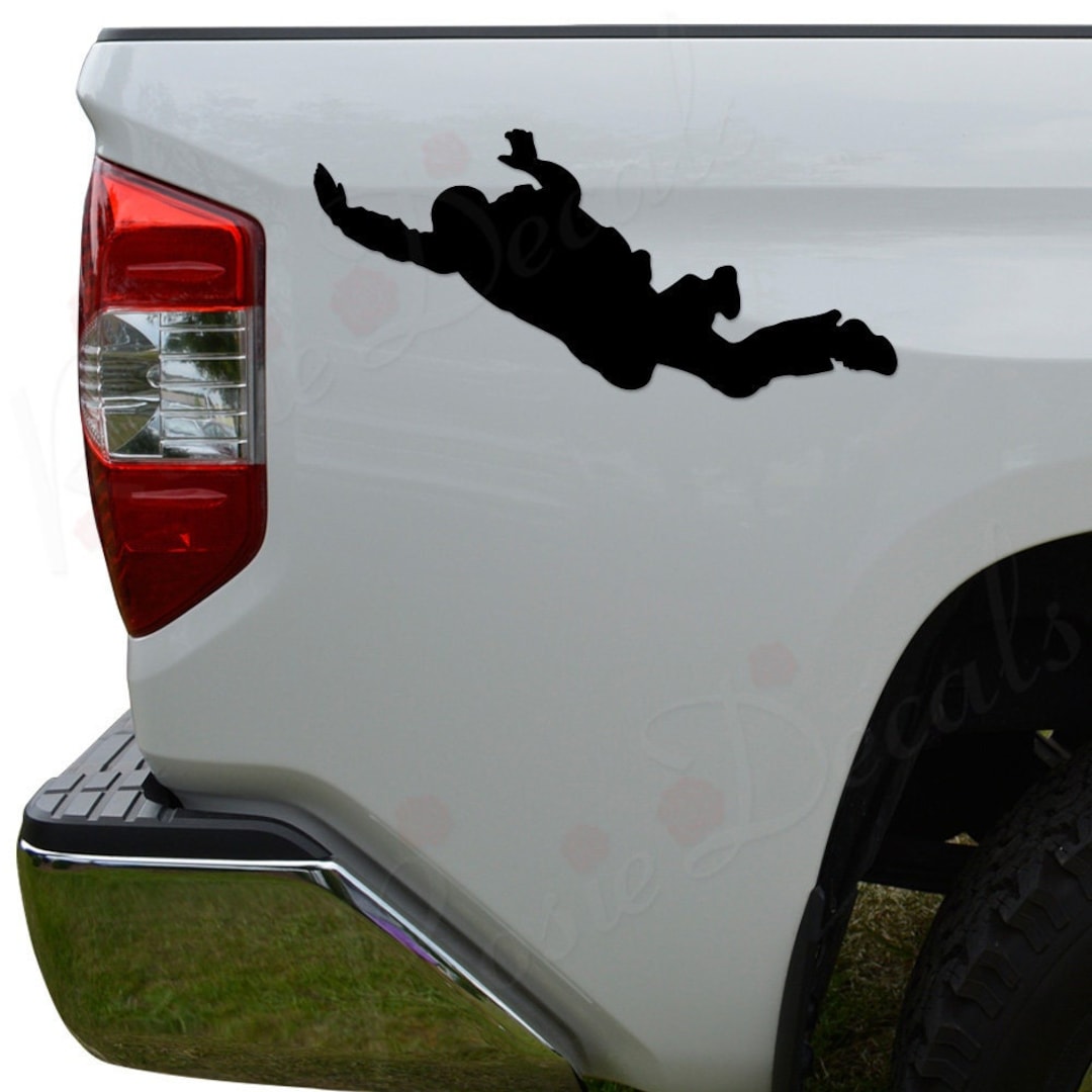 Skydiving Freefall Skydiver Parachuting Die Cut Vinyl Decal Sticker for ...
