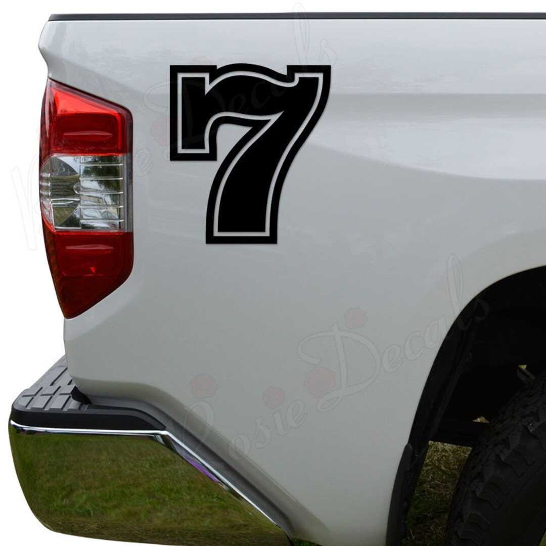 Racing Race Number 7 Style 14 Go Kart Helmet Die Cut Vinyl Decal ...