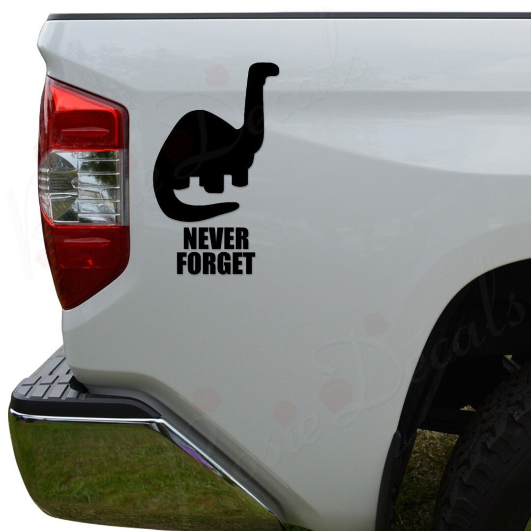 Never Forget Dinosaur Extinction Die Cut Vinyl Decal Sticker for Car ...