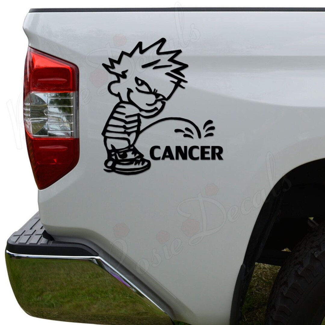 Piss on Cancer Boy Pee Die Cut Vinyl Decal Sticker for Car Truck ...