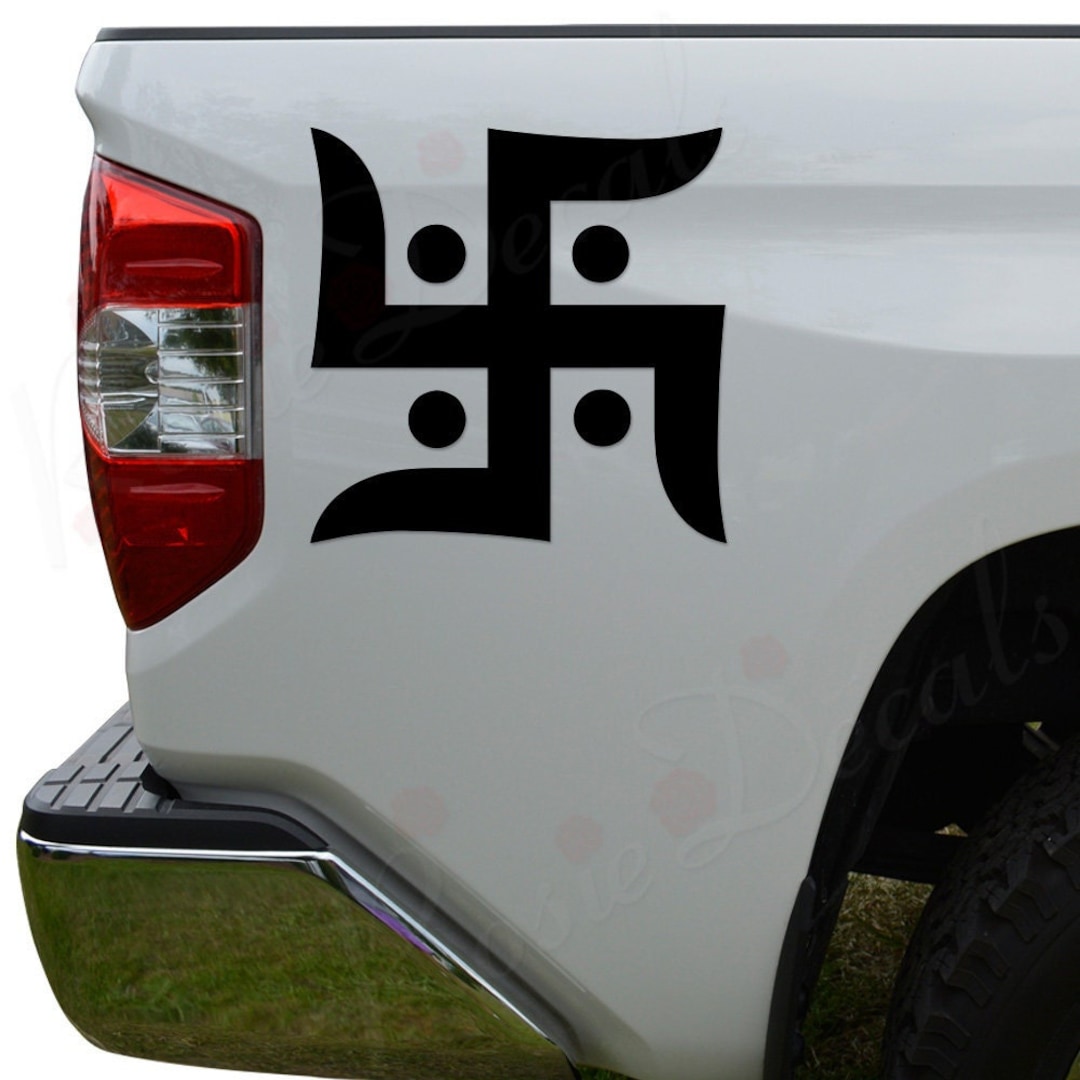 Hindu Swastika Cross Being Happy Die Cut Vinyl Decal Sticker for Car ...