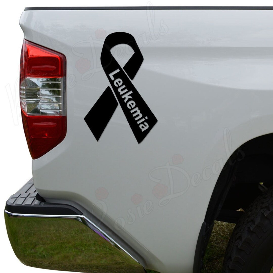 Leukemia Cancer Ribbon Die Cut Vinyl Decal Sticker for Car Truck ...
