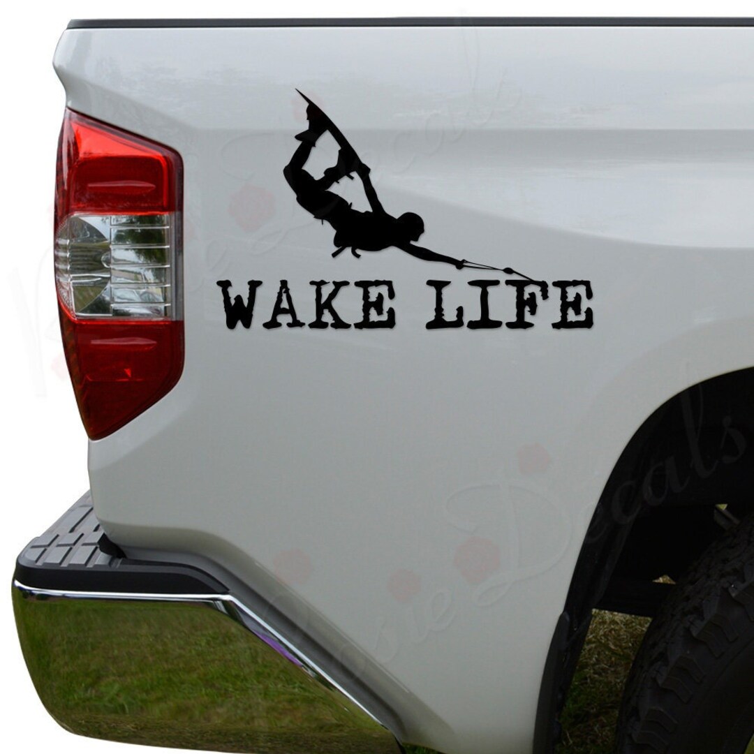 Wake Life Wakeboard Wakeboarding Water Skiing Die Cut Vinyl Decal ...