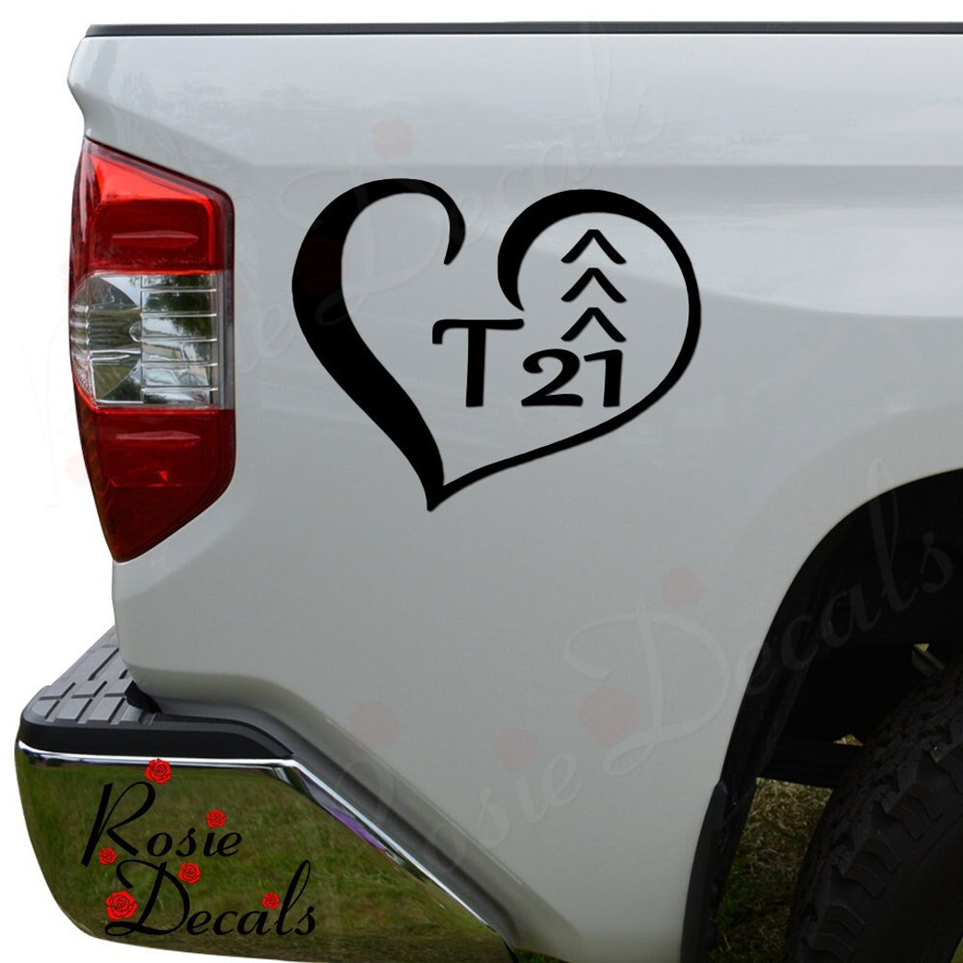Heart Love T21 Down Syndrome Trisomy 21 Chromosome Die Cut Vinyl Decal ...