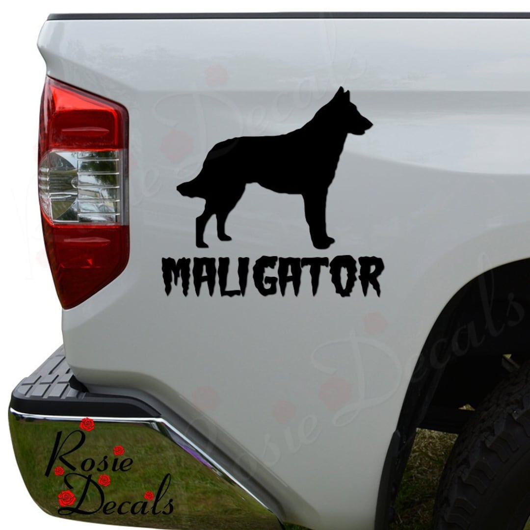 Maligator Guard Dog Beligian Malinois Pet Love Die Cut Vinyl Decal ...