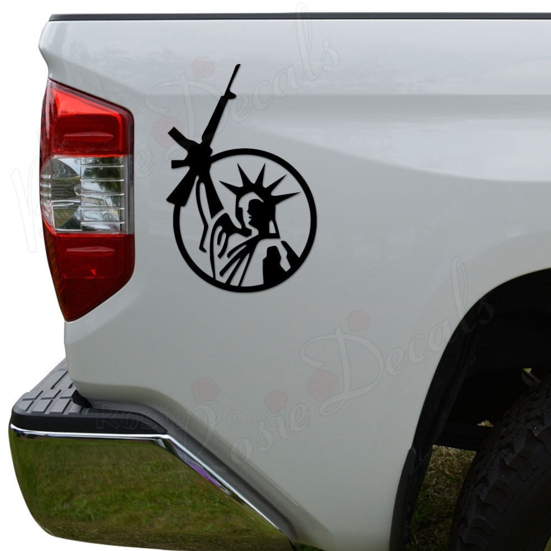 Statue of Liberty Gun Rifle 2nd Amendment Die Cut Vinyl Decal Sticker ...